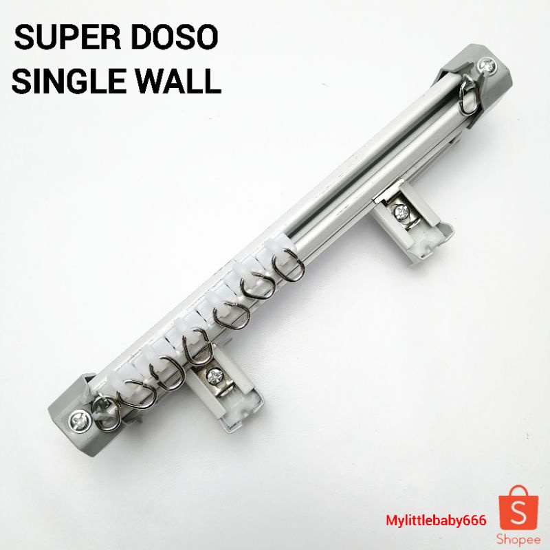 SUPER DOSO SINGLE CURTAIN RAIL BESI LANGSIR (STANDARD SIZE)2.0 FT - 10. ...