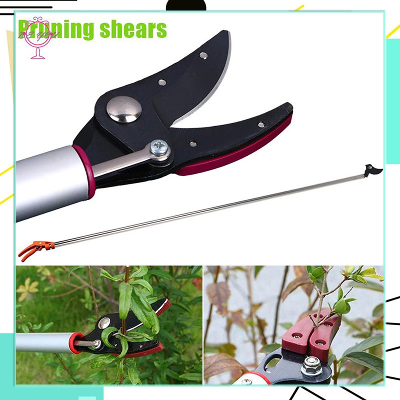 Pruning Shears Long Reach Cut Hold Bypass Pruner Max Cutting Garden ...