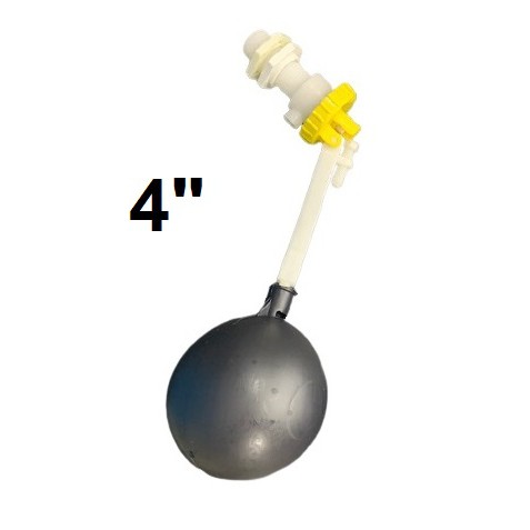 PVC CERAMIC CISTERN SIDE BOTTOM INLET VALVE 4" OR 7" ARM C/W POLY FLOAT ...
