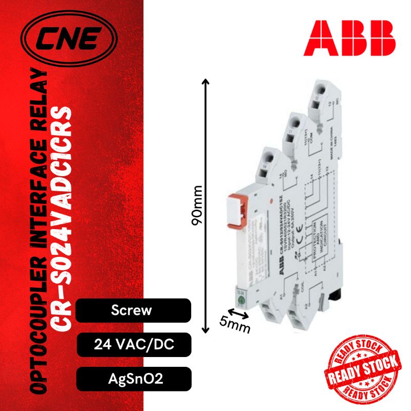【🔥READY STOCK🔥】ABB CR-S024VADC1CRS Pluggable Interface Relay and ...
