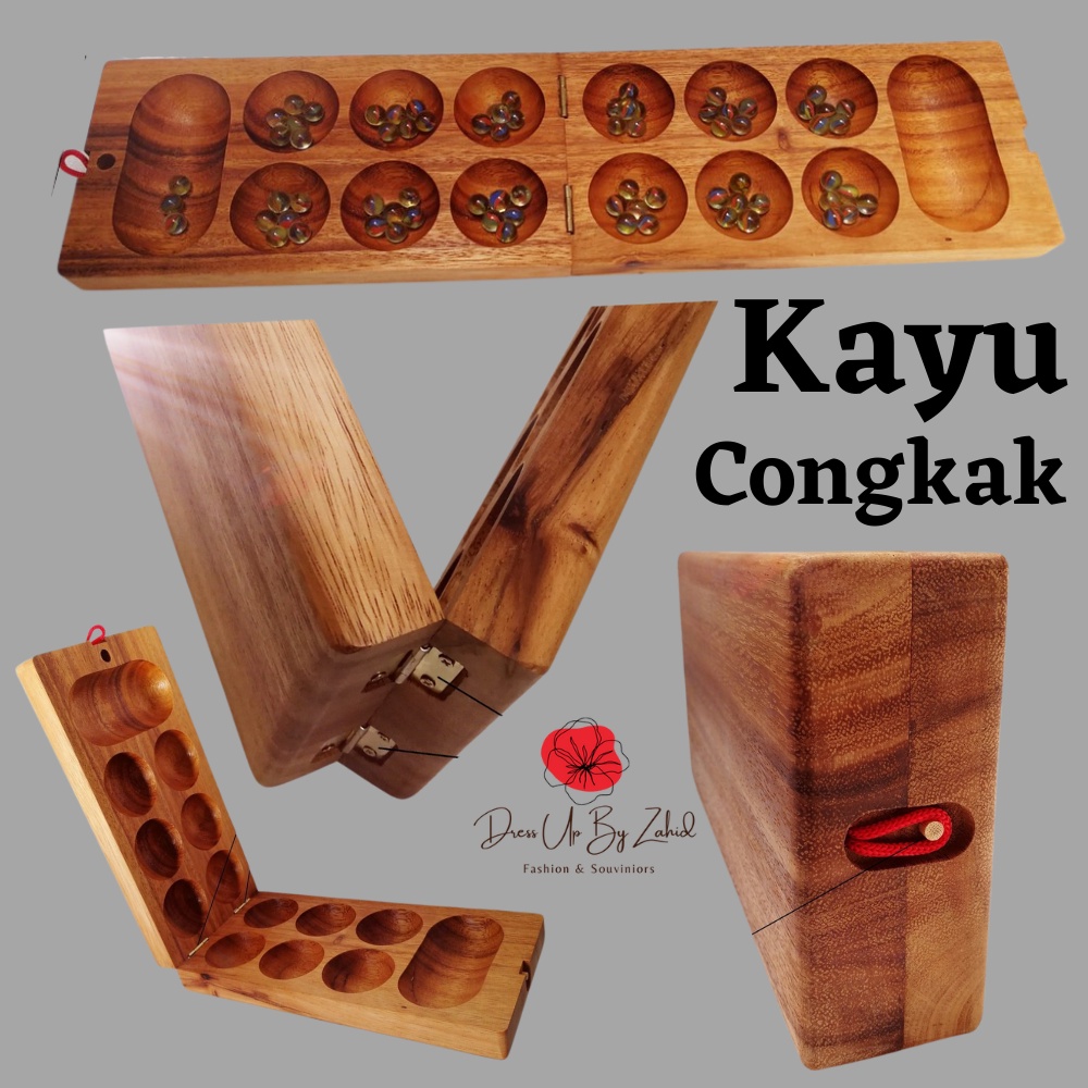 💥FREE GULI💥 Traditional Congkak Kayu Lipat (Malaysia Traditional ...