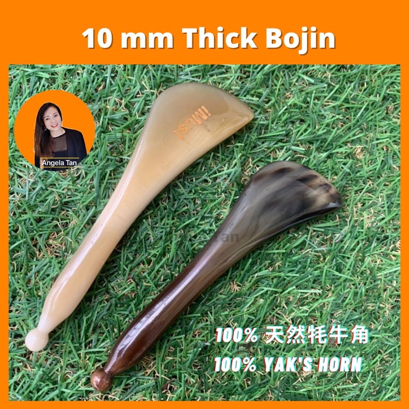 iMust 100% 10mm Thick Tanduk Tibet Kerbau Urut Gua Sha Guasha Yak Horn ...