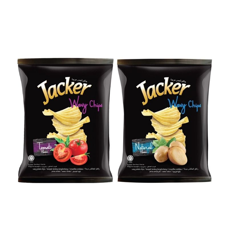 Jacker Potato Chips Natural / Tomato ( 60g) | Shopee Malaysia