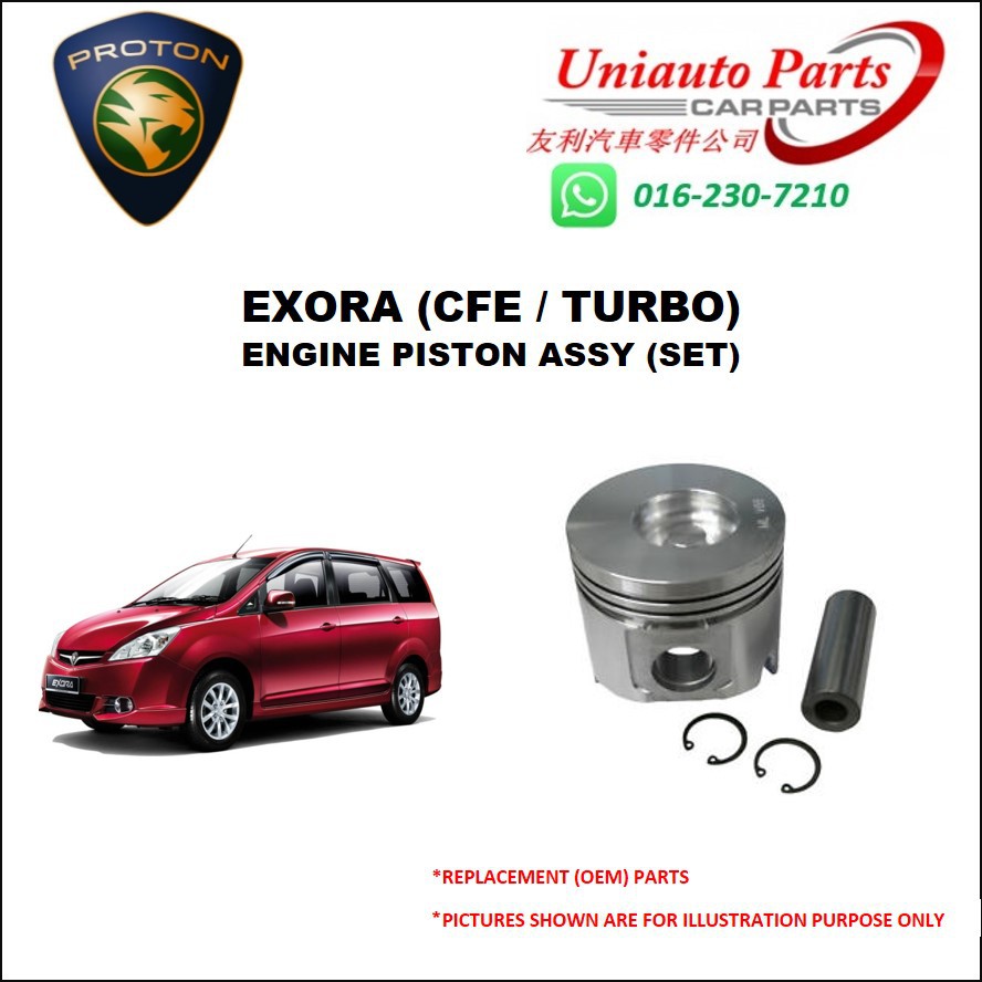 PROTON EXORA (CFE / TURBO) ENGINE PISTON ASSY (SET) | Shopee Malaysia