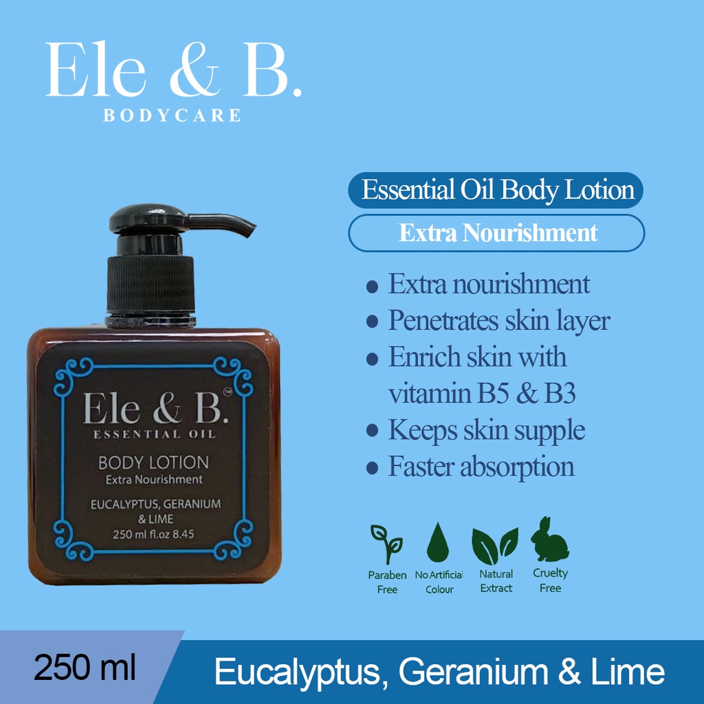 Ele & B. Extra Nourishment Body Lotion 250ml (Eucalyptus, Geranium and ...