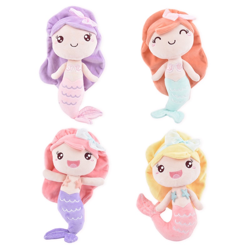 Cute Cartoon Mermaid Series Plush Toys and Shoulder Bag For Baby Kids ...