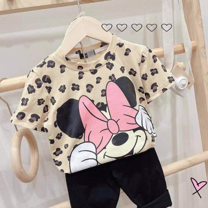 Set Baju Kanak kanak perempuan - Minnie Leopard Set for Girls Kids ...