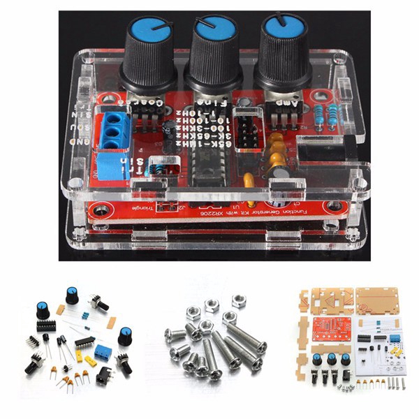 XR2206 Function Signal Generator DIY Kit Sine Triangle Square Output ...