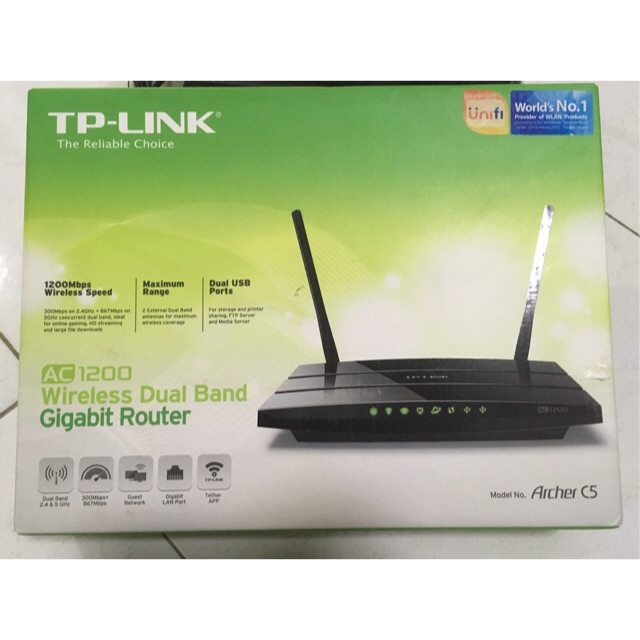 TP-Link Archer C5 AC1200 Wireless Dual Gigabit Unifi Router Wifi ...