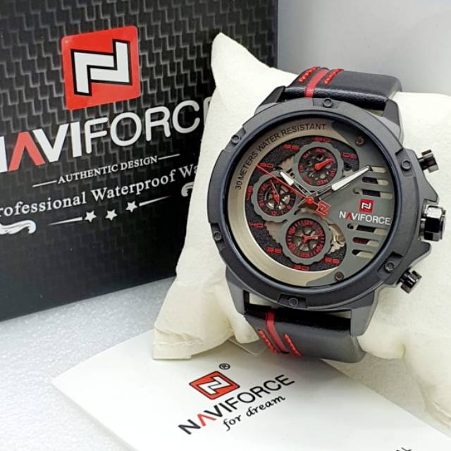 Naviforce 9110 Original Cronograp Leather Strap Watch - Original ...
