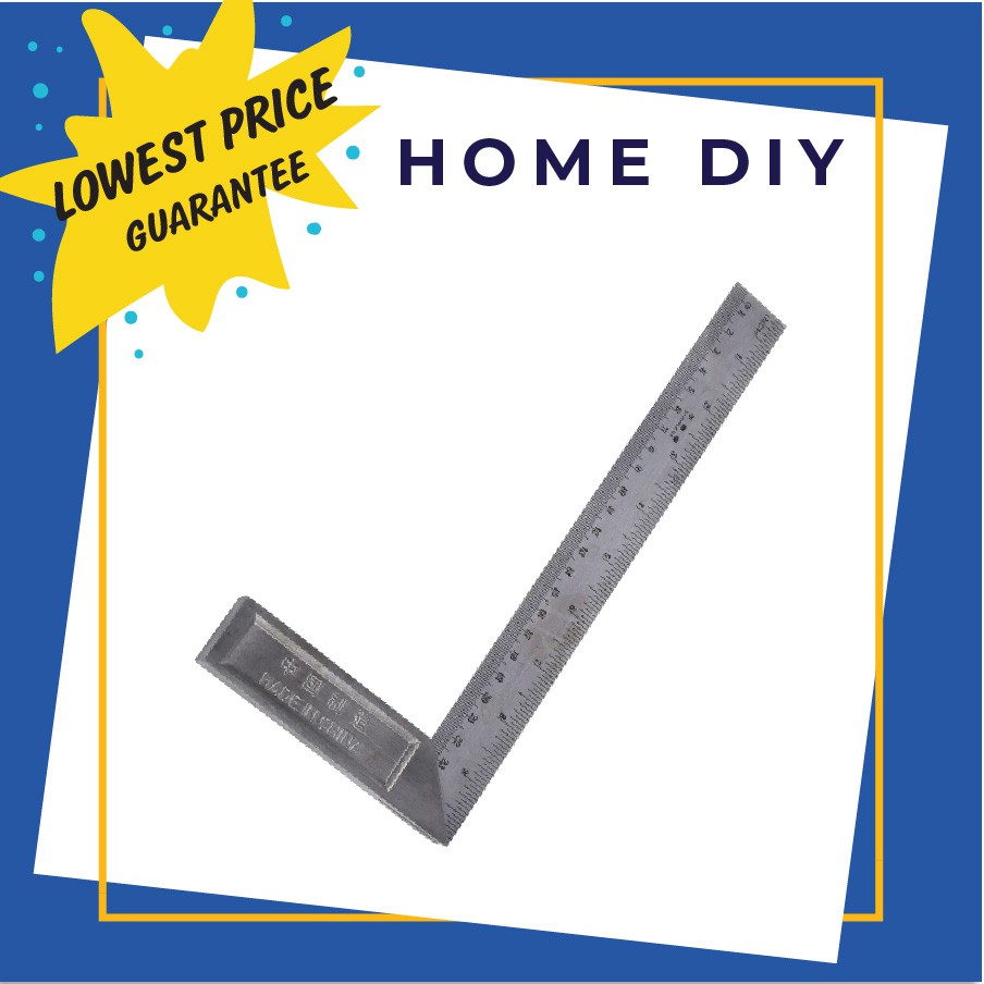 *READY STOCK* DIAMOND Stainless Steel L-Square Angle Ruler/Pembaris ...