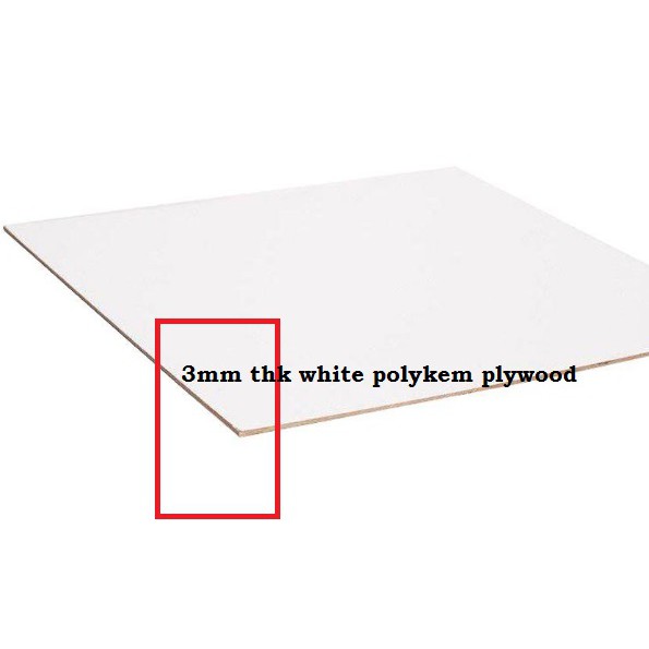 Custom Side 3mm thk Plywood with 1 side white polykem | Shopee Malaysia