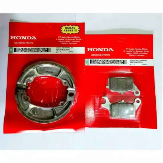 Honda Vario 110 125 Beat F1 Scoopy Spacy KVB + KZL Front Rear Dispad ...