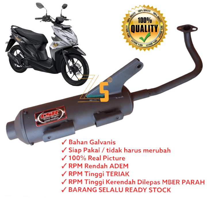 Bobokan RACING HONDA BEAT STREET NEW LED EXHAUST (CSR BRAND MBER NGEBAS ...