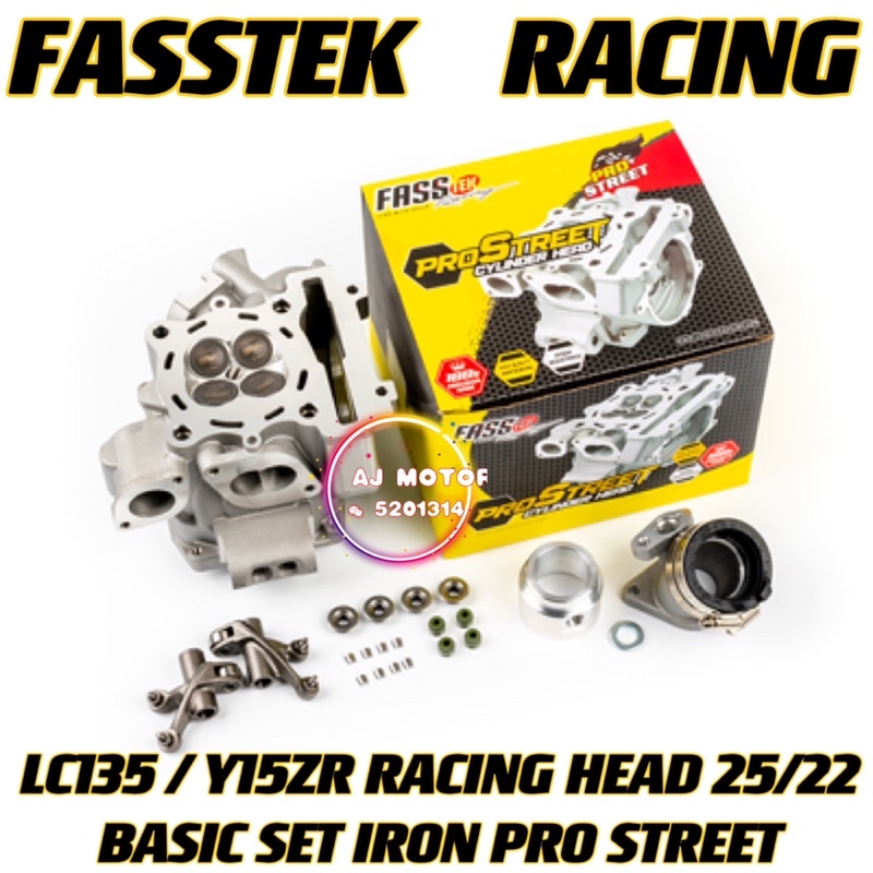 LC135 Y15ZR FZ150 FASSTEK RACING HEAD 22/25 IRON WITH VALVE ROCKER ARM ...