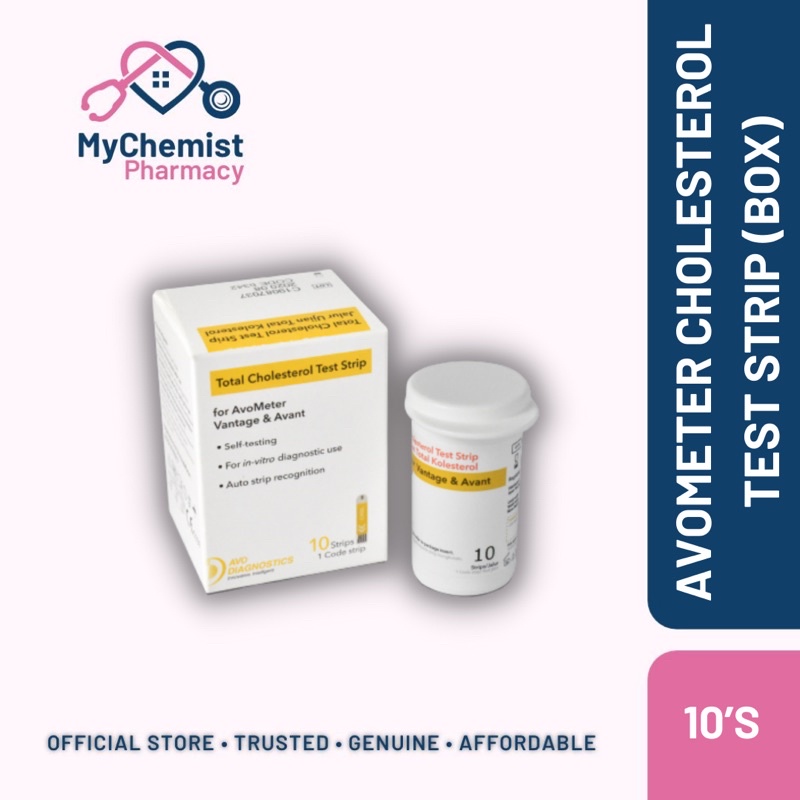 Avometer Cholestrol Test Strip 10’s (Strip Kolestrol Avometer) | Shopee ...