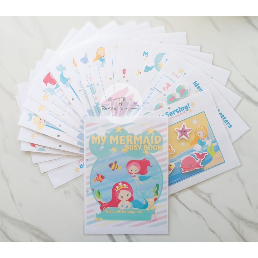 Mermaid Theme-Quiet Book Busy Book Montessori Ready Stock | Shopee Malaysia