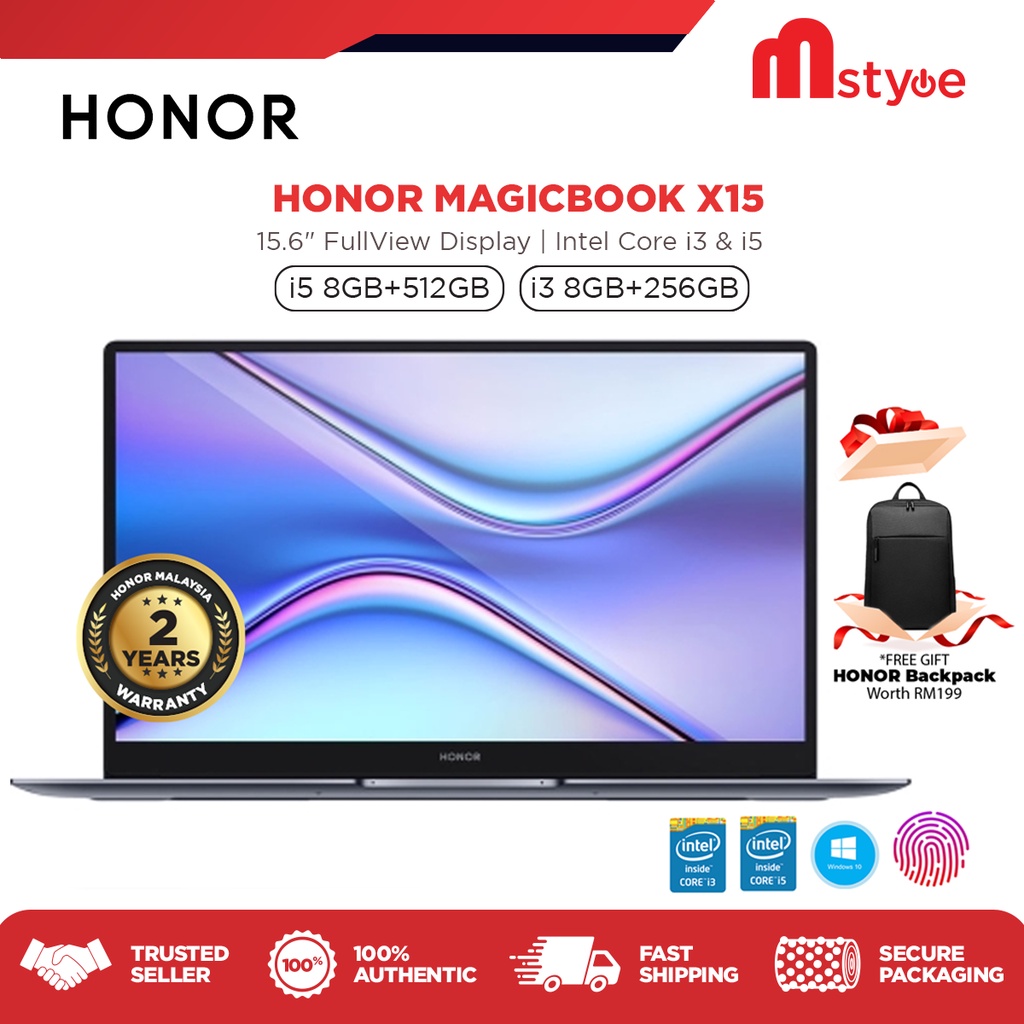 Honor Magicbook X15 Laptop | Intel® Core™ i5-10210U/i3-10110U | Windows ...