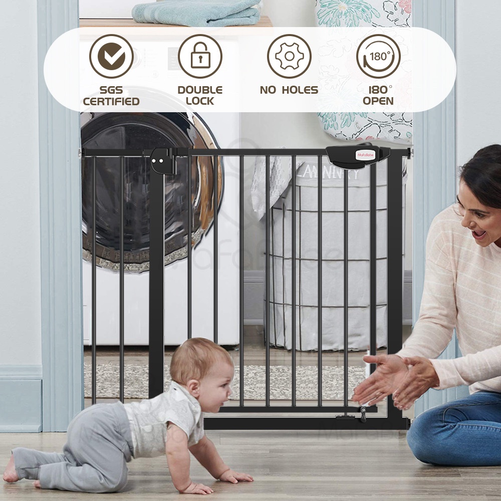 Mafababe 3 Safety Lock 76-334cm Baby Safety Gate Auto Lock Pagar Bayi ...