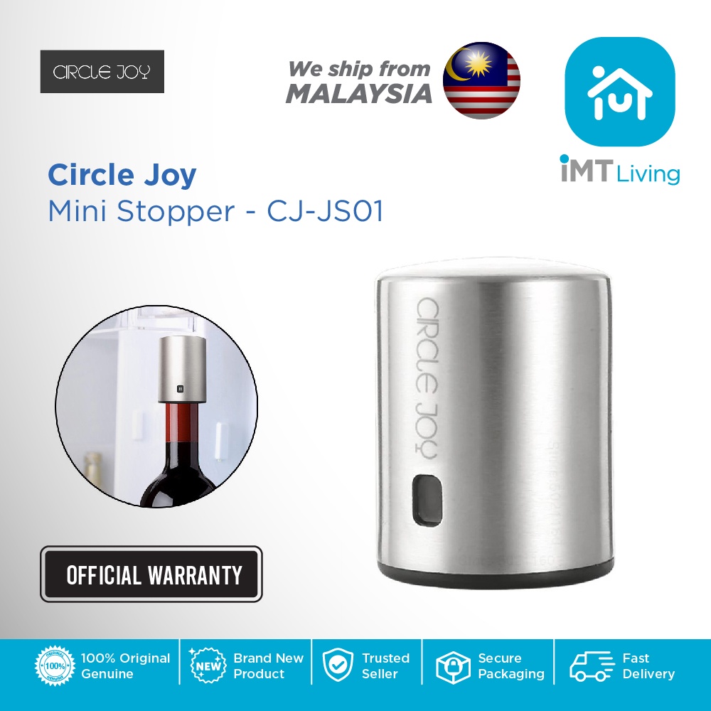 Circle Joy Round Stainless Steel Mini Wine Stopper CJ-JS01 | Wine ...