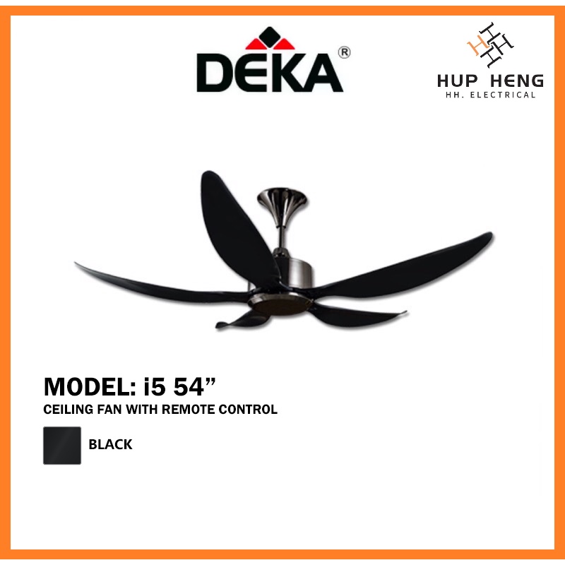 DEKA i5 Designer Ceiling Fan 54" REMOTE CONTROL CEILING FAN i5 WITH 4 ...