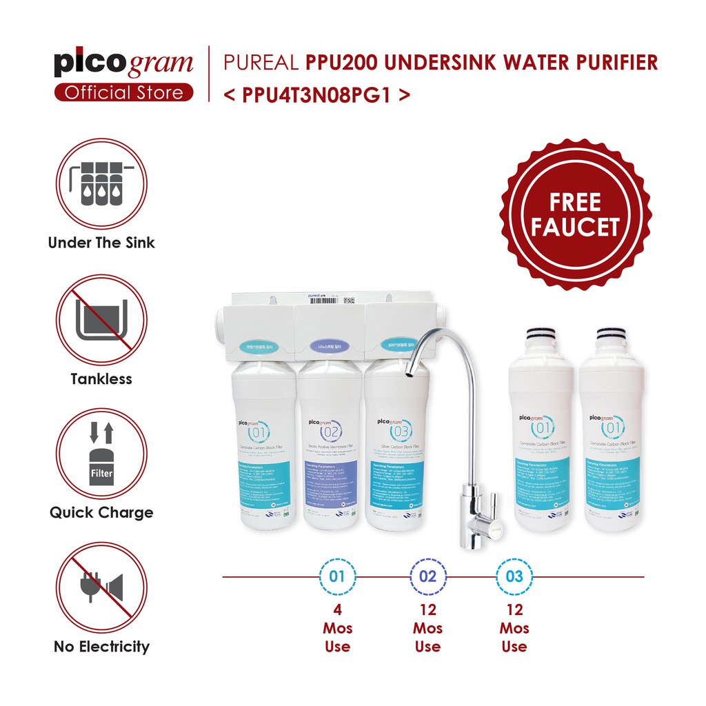 PUREAL Undersink Water Purifier (PPU-200) | Shopee Malaysia