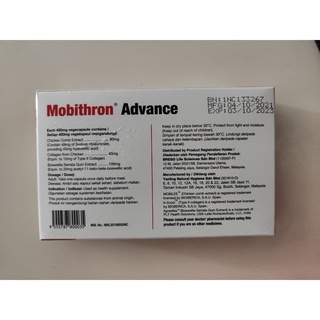 SAKIT LUTUT DAN SENDI Mobithron Advance 30s Capsules Halal collagen ...