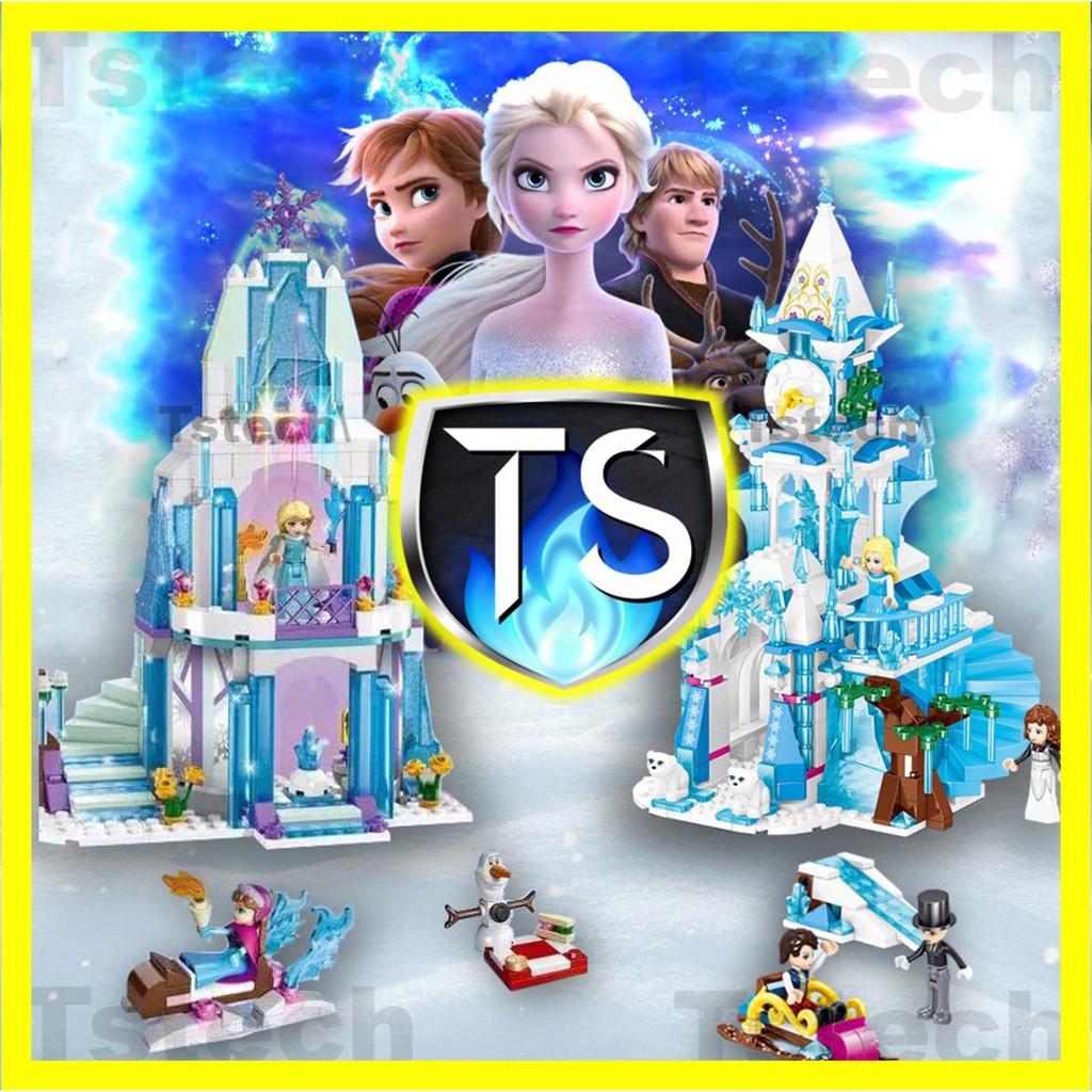 Frozen Elsa Anna Olaf Ice Winter Castle Building Blocks Puzzle Blocks ...
