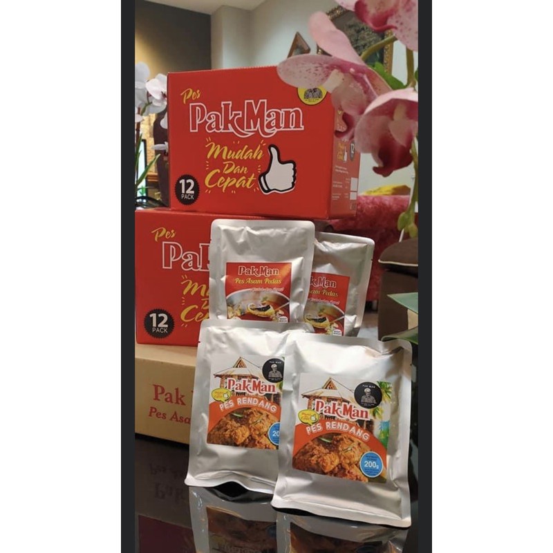 PROMOSI COMBO Pes Asam Pedas Pak Man dan Rendang Pak Man 200g (Lock di ...