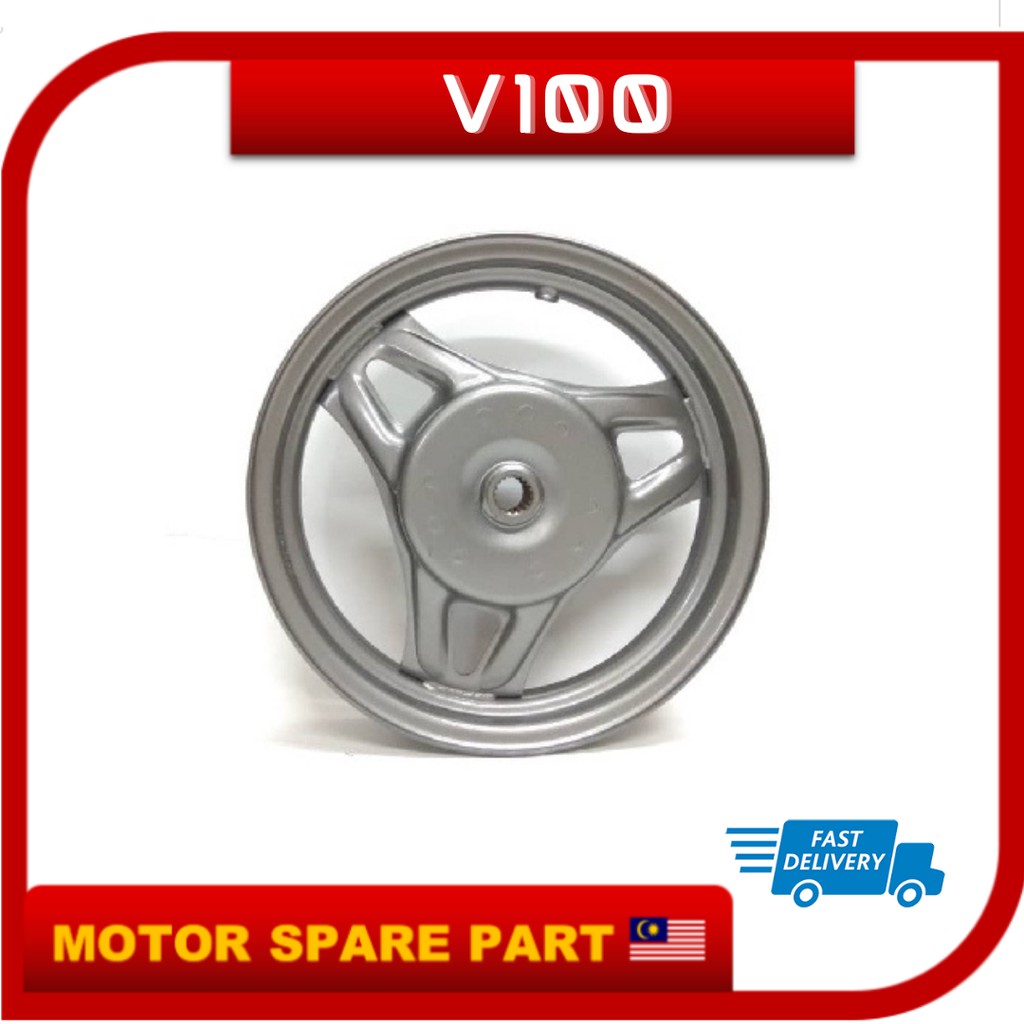 SUZUKI V100 V-100 V 100 SCOOTER REAR WHEEL RIM TAYAR BELAKANG 10 INCH ...