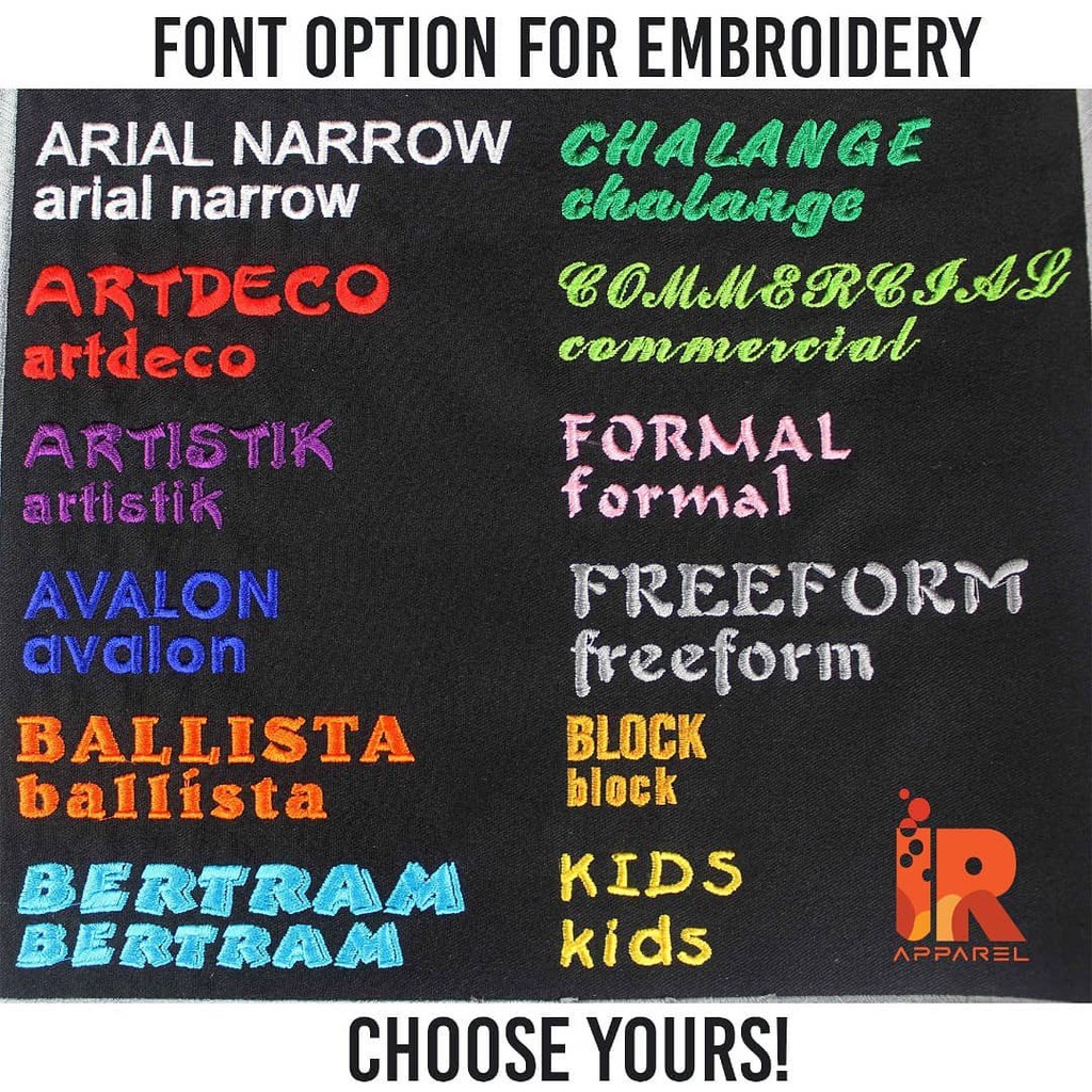 Sulam Nama & Logo (Embroidery) | Shopee Malaysia