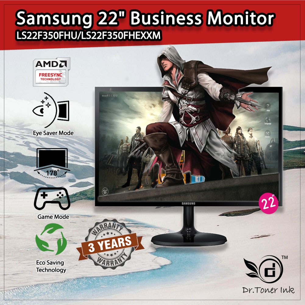 SAMSUNG 22" FULL HD LED MONITOR SF350 WITH SLIM DEPTH DESIGN ...