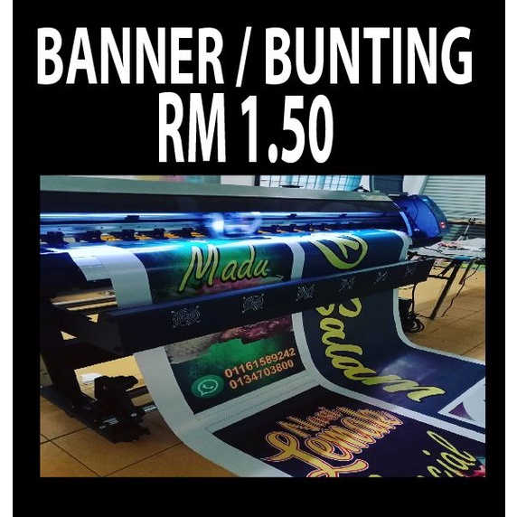 banner / bunting sekaki harga 1.50 Murah ( 3 kaki ) | Shopee Malaysia