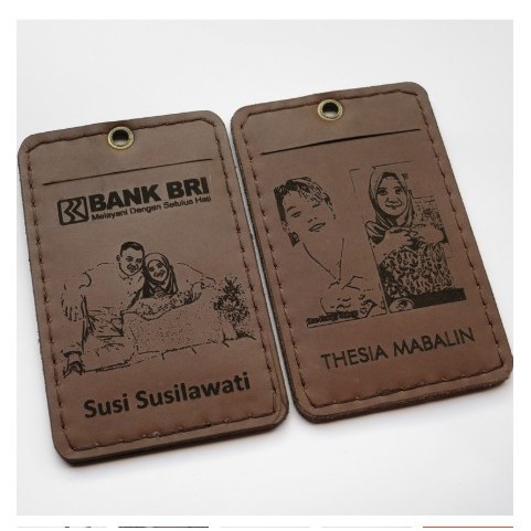 Custom Leather Id Card Name Logo Company Id Card Leather Name Tag ...