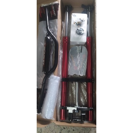 KLX150 - FRONT FORK FULL CNC SINGGLE & DOUBLE ADJUSTER - UPSIDE DOWN WITH HANDLE BAR (READY ...