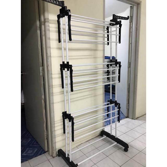 HOT ITEM!!! Drying Rack 3 Tier / Ampaian Baju / Clothes Rack | Shopee ...