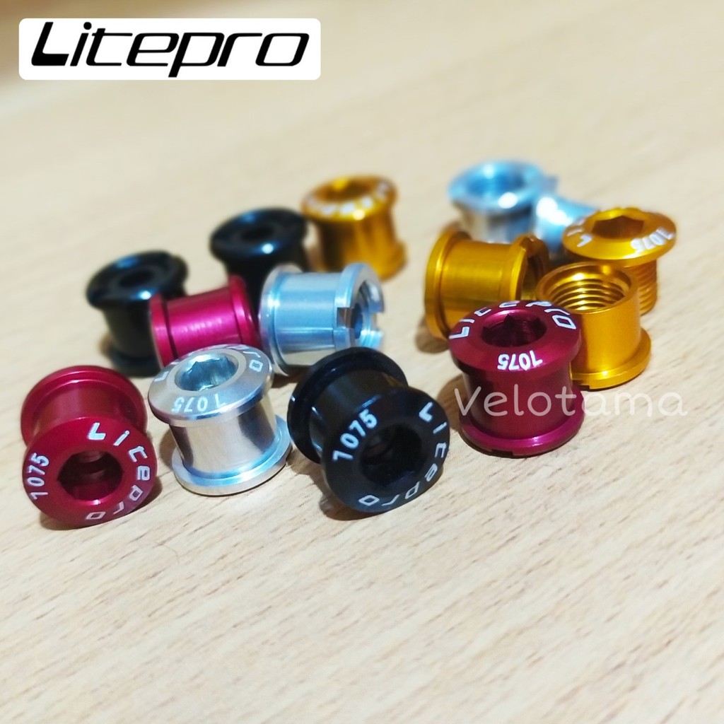 Double Litepro chainring Bolts double alloy chain ring Nuts for folding ...