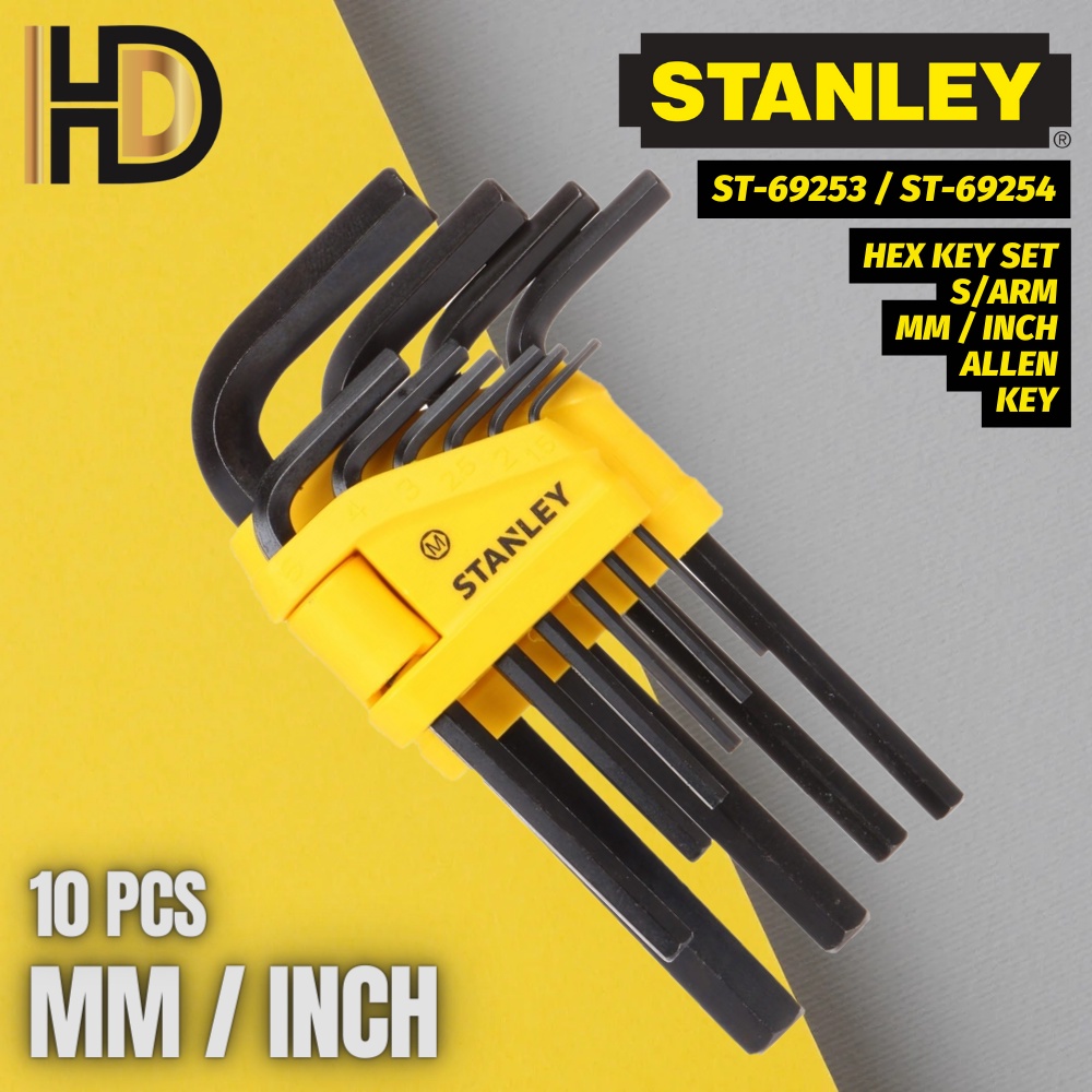 STANLEY 10 Pcs Hex Key Set / STANLEY 69-253 & 69-254 10 Pcs Hex Key Set ...