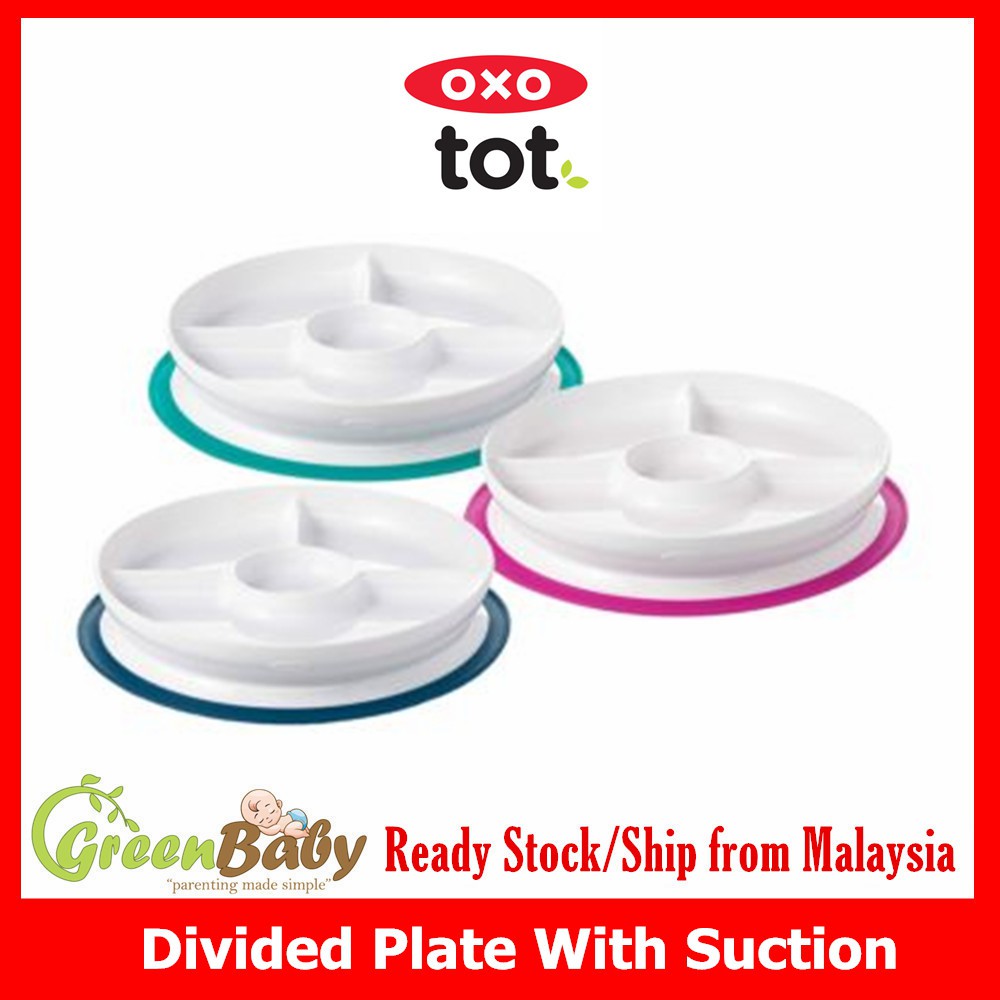 Oxo Tot Stick & Stay Suction Divided Plate | Shopee Malaysia