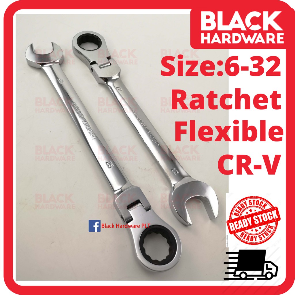 Black Hardware Flexible ratchet wrench Ratchet Spanner sepanna Garage ...