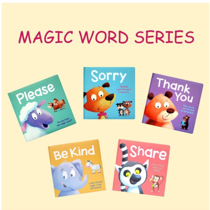 Magic Word Learn Manners Children Board Book : THANK YOU - SORRY ...