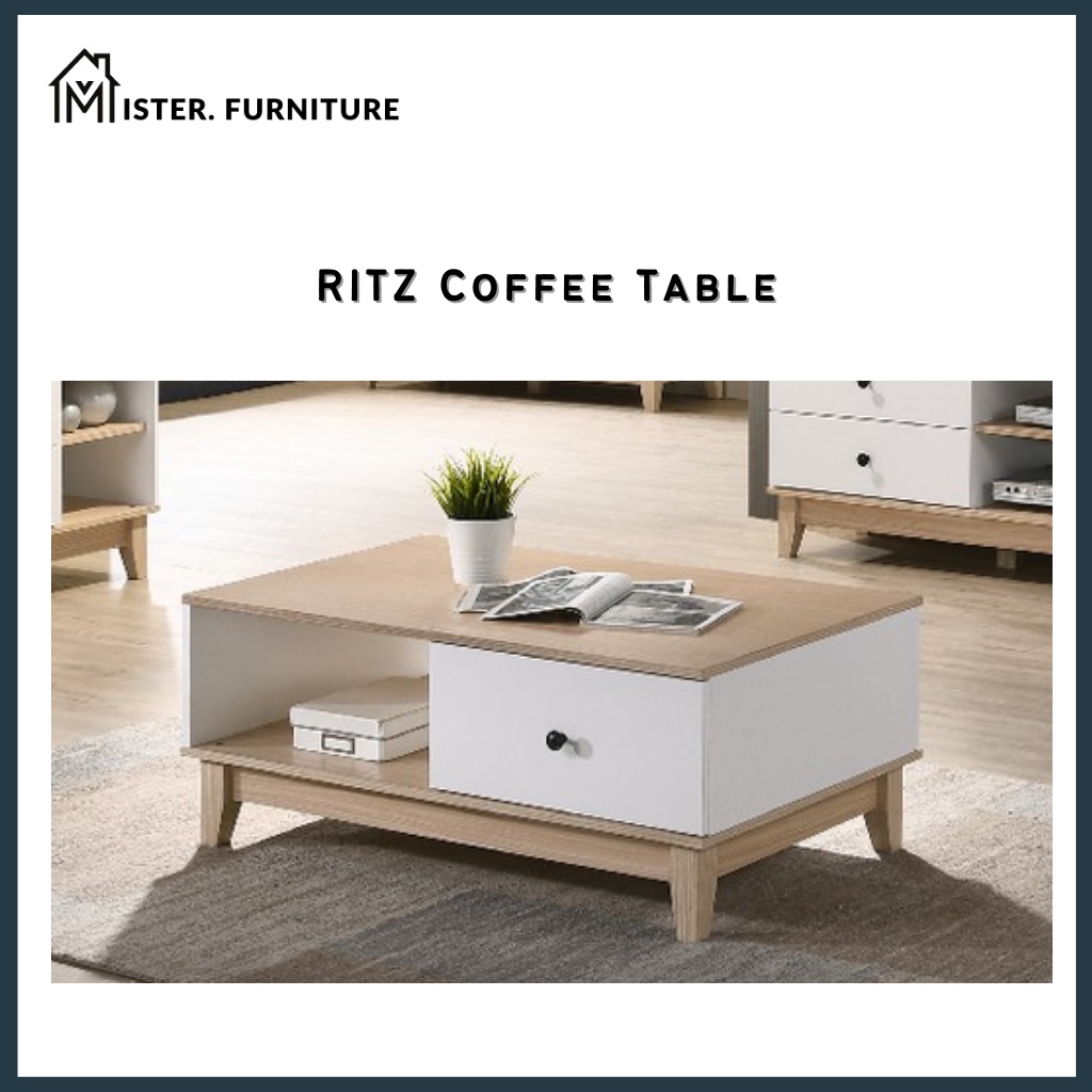 MF RITZ Modern Coffee Table Wood Nordic Table Living Room Furniture ...