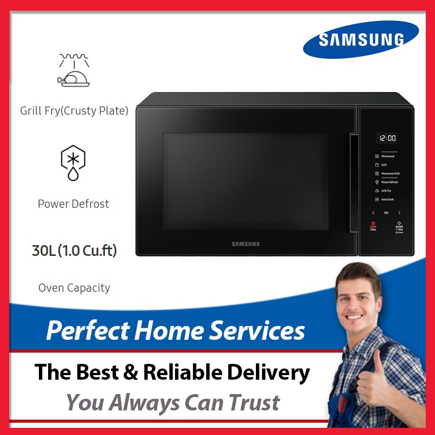 Samsung 30L (MG30T5018CK) Grill Microwave Oven with Healthy Grill Fry ...