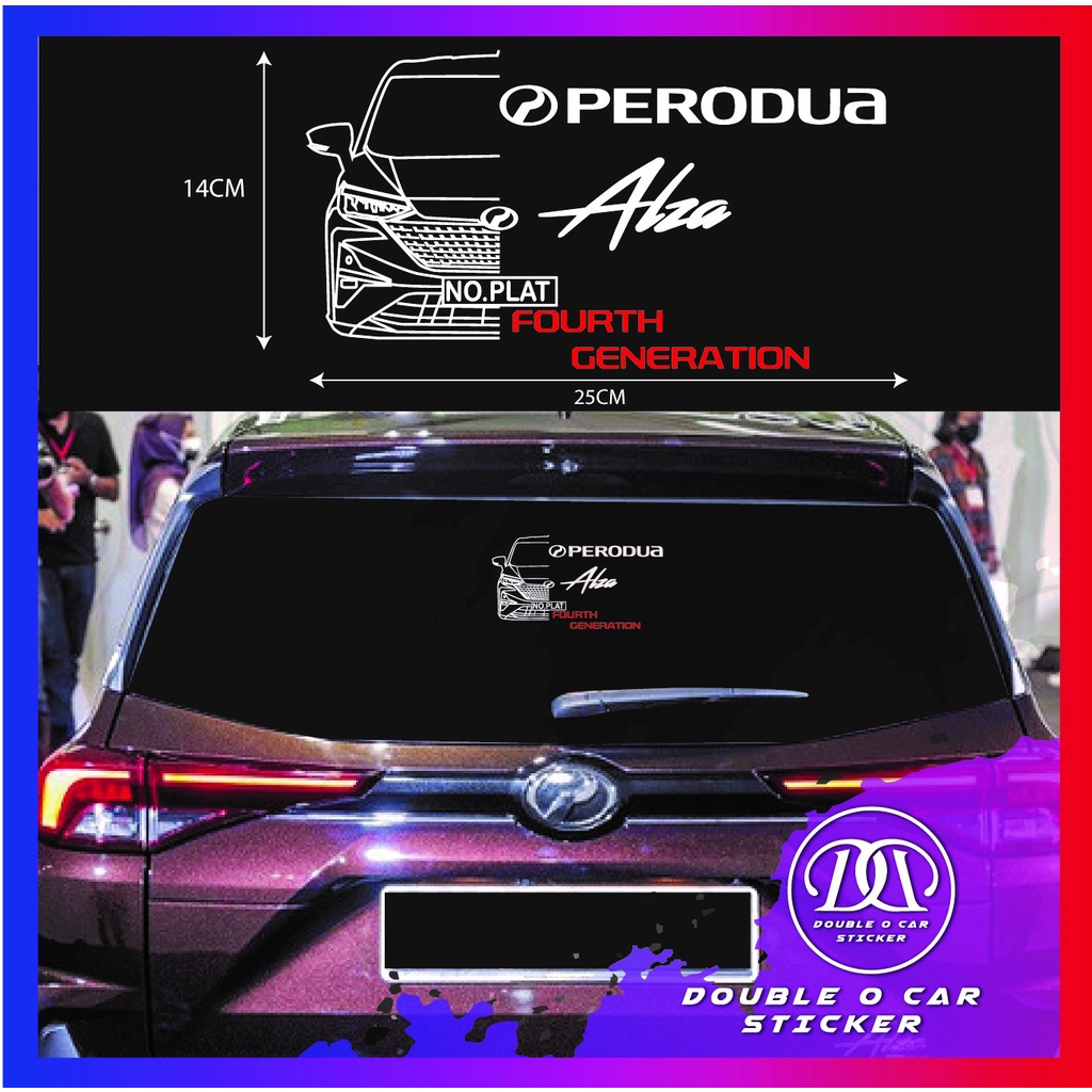 [Ready Stock]Perodua Alza fourth generation line shape car sticker ...