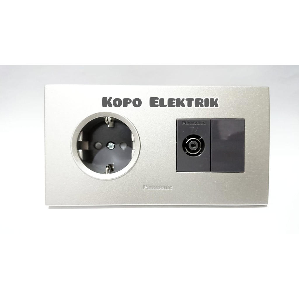 Panasonic Outlet+TV Socket+Blank Chip Style Silver | Shopee Malaysia