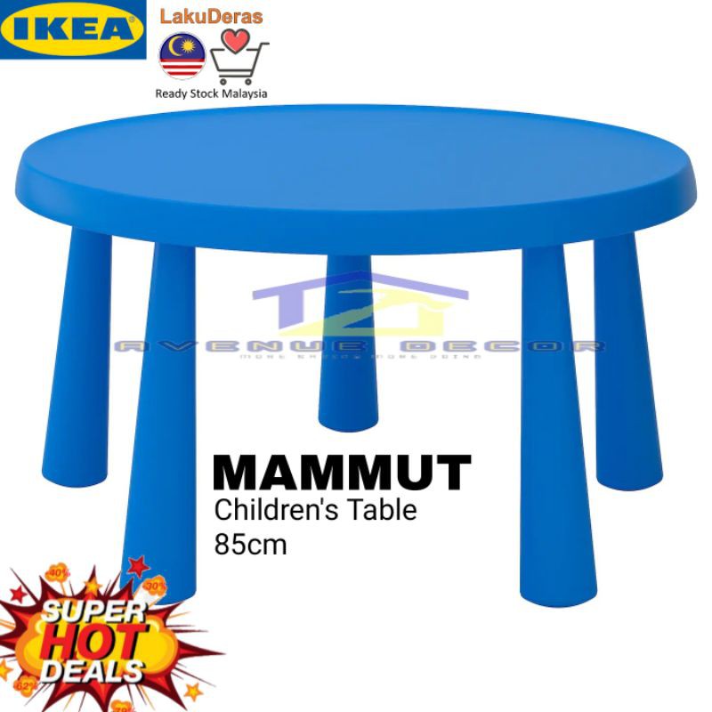 MAMMUT CHILDREN'S TABLE IN/OUTDOOR BLUE 85CM CHILDREN CHAIRS | Shopee ...