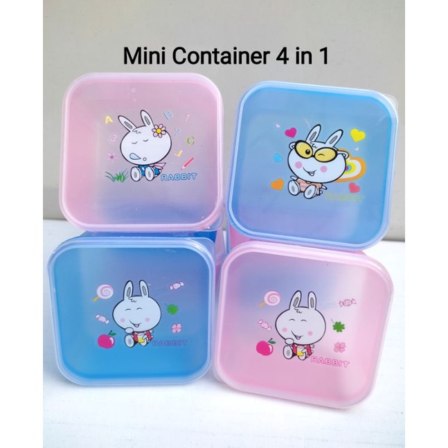 Mini Container 4pcs/set Baby food container Cartoon small container ...