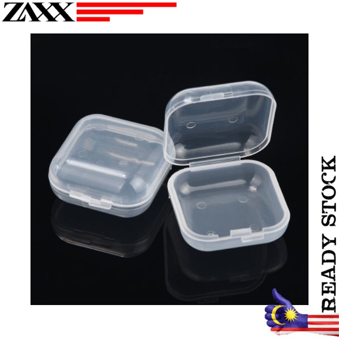 Mini Clear Plastic Case Small Transparent Box Container Storage Jewelry ...