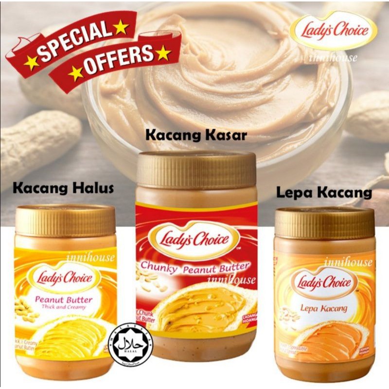 Lady’s Choice Peanut Butter Jam / Jem Kacang Roti (500g) | Shopee Malaysia