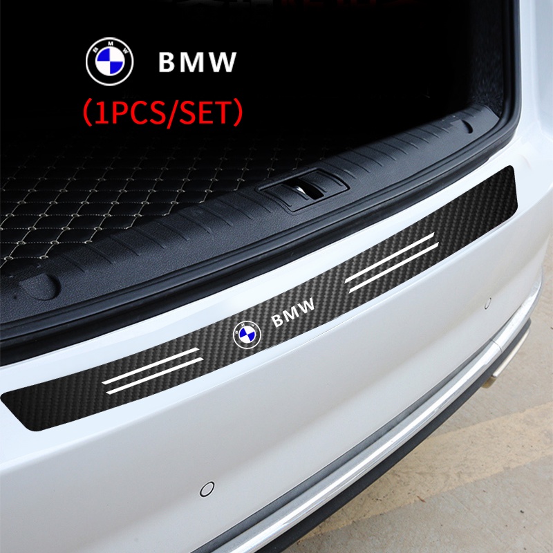 Car Trunk Protection Stickers Carbon Fiber Car Logo Rear Bumper Trim ...